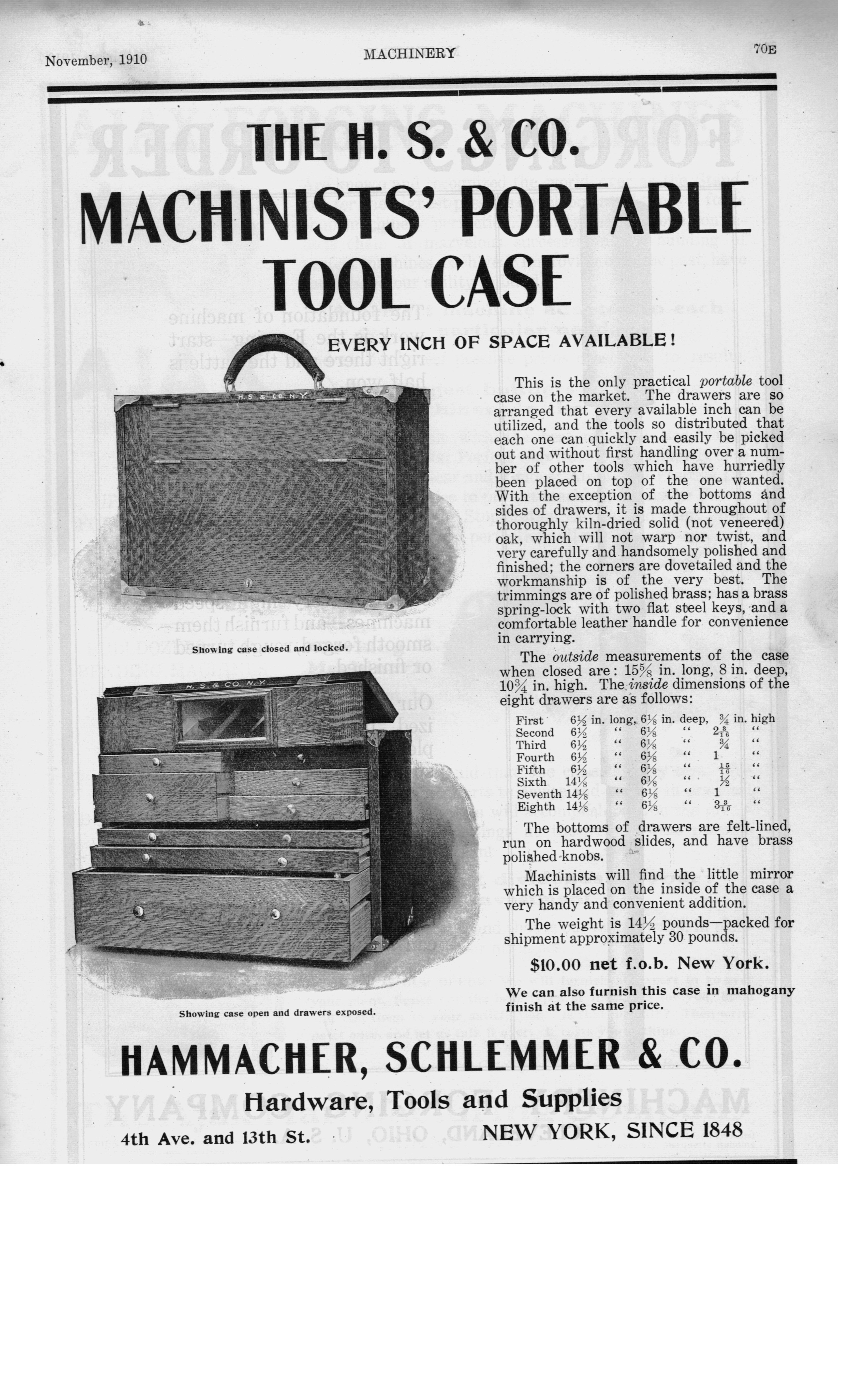 Machinery magazine November, 1910 Machine shop